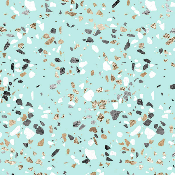 Gold Turquoise Terrazzo | PI Creative Art, online art, art online, art gallery, interior ...